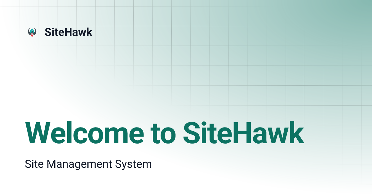 Welcome to SiteHawk | SiteHawk